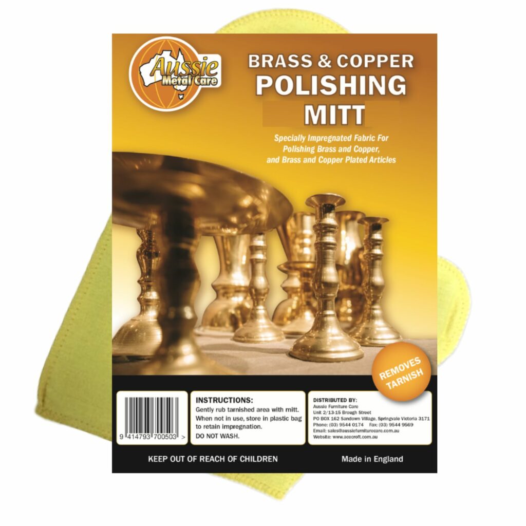 AMC Brass & Copper Polishing Mitt Impregnated with Tarnish Retardant