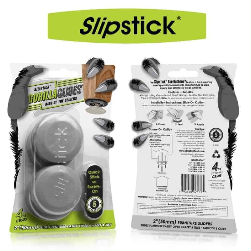 CB503 Slipstick Gorilla Glides Furniture Slider Floor Protector 50mm ...