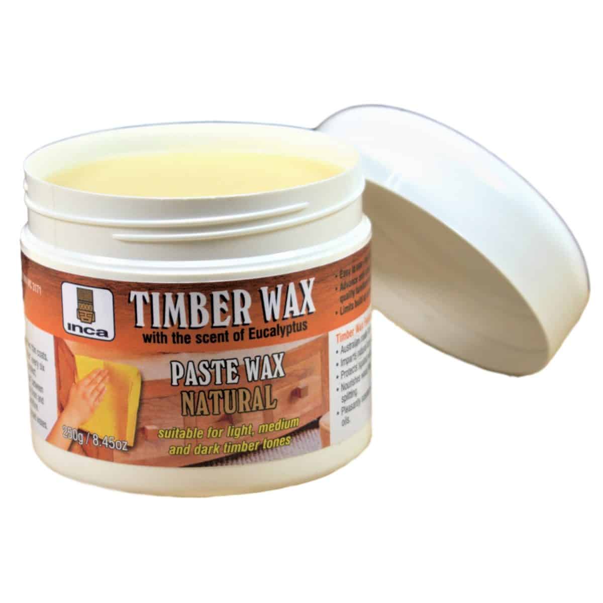 Inca Timberwax Paste Wax Furniture Polish Natural 250gr