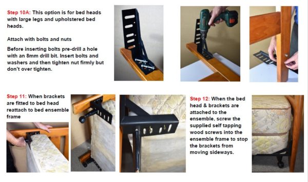 How to fit bed head brackets to a bed ensemble & bed head | Furniture ...
