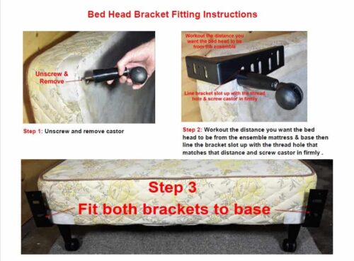 How to fit bed head brackets to a bed ensemble & bed head | Furniture ...